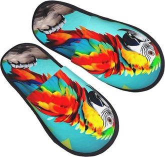 Generic Pantoufles Perroquets Dans Un Arbre R&eacute;utilisables Slippers Chaud Chaussons Maison Pour H&ocirc;tel Chambre Spa M