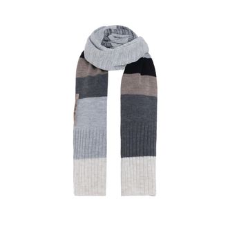 Knit Factory Dali Schal - Strickschal f&uuml;r Damen und Herren - Bequemer Schal mit Wolle - Hochwertige Qualit&auml;t - Mehrfarbig - Grau - 200x50 cm