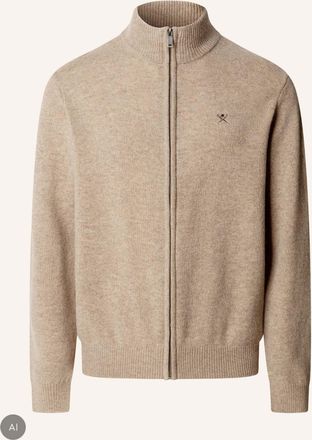 Hackett Pullover Lambswool Fzip weiss