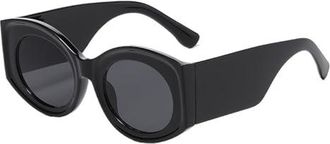 Generic Lunettes De Soleil R&eacute;tro Tendance &Agrave; Grande Monture For Femmes, Style Streetwear, Hommes, Conduite, Sport, Usage Quotidien(Black)
