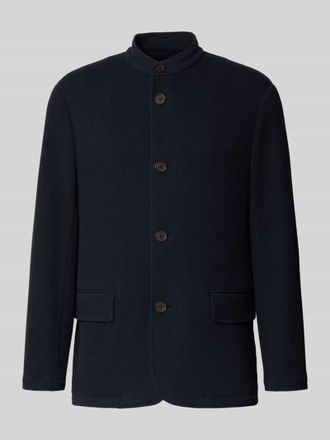 Emporio Armani Slim Fit Sakko mit Stehkragen und Pattentaschen