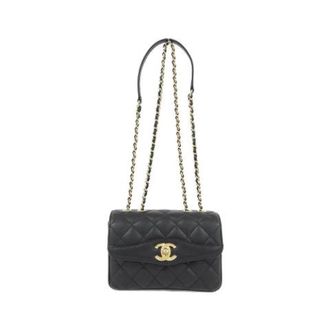 Chanel Pre-owned Lammfell Umh&auml;ngetasche - - Pre-owned - Damen - Schwarzk - ONE SIZE