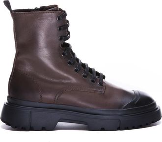 Hogan Homme, Chaussures, Brun, Taille: 44 EU Bottines &agrave; lacets