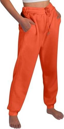 Generic Pantalon de surv&ecirc;tement dentra&icirc;nement pour femme avec cordon de serrage &agrave; taille &eacute;lastique, pantalon de yoga doux &agrave; revers pantalon de surv&ecirc;tement cou