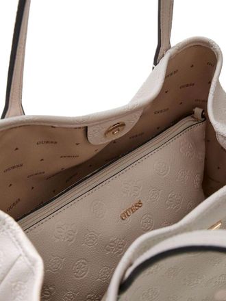 Guess Womens Tote Bag Stone Logo Polyurethane - Tote-Bags