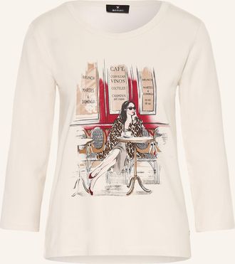 Monari Monari Shirt Mit 3/4-Arm Und Schmucksteinen weiss