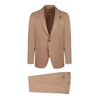 Lardini Einreihiger Anzug - - Suits - Herren - Beige - L