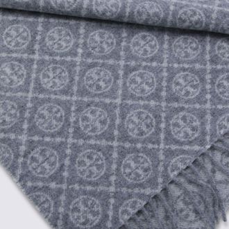 Tory Burch Womens Scarfs Grey _wo Ws