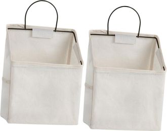 NUOBESTY 2 Stück Hängender Aufbewahrungsbeutel Metallrahmen Stabiler Wand Organizer für Schlafzimmer Küche Bad und Kleiderschrank Großer Stauraum Einfache Mont