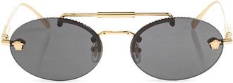 Versace Femme, Accessoires, Jaune, Taille: 56 MM Medusa Light Lunettes de soleil