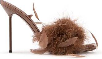 PARIS TEXAS Mules Lidia &agrave; plumes
