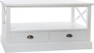 DKD Home Decor Dkd Home Decor - Table Caf&eacute; Bois 108X48X56,5 Blanc