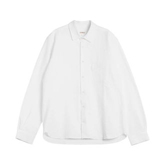Ymc You Must Create Homme, Chemises, Blanc, Taille: XL Chemise &agrave; Manches Longues en Seersucker Coupe D&eacute;contract&eacute;e
