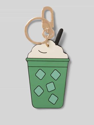 Seidenfelt Manufaktur Schl&uuml;sselanh&auml;nger mit Karabinerhaken Modell MY MATCHA LATTE