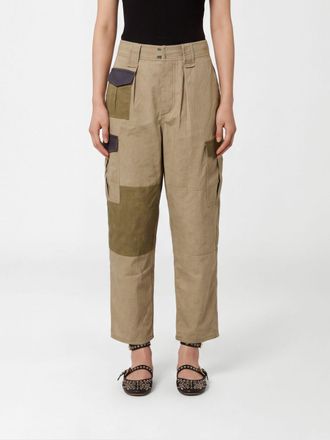Isabel Marant Pantalon cargo en coton &agrave; jambe droite et imprim&eacute; abstrait