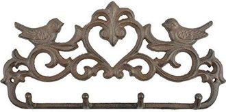 Esschert Design BR23 Serie Bird Reihe von Haken in Geschenkbox, antik braun