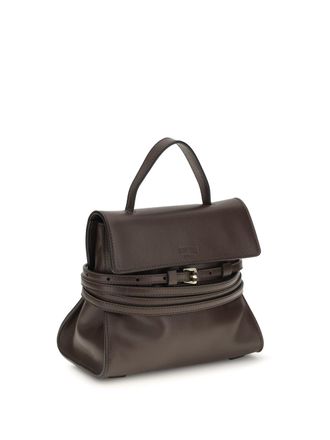 Moschino Womens Tie Me Handbag Cioccolato Goatskin-Hircus Goatskin Handbags Goatskin/hircus Hand Bags