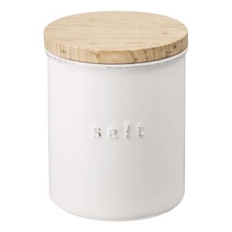 Yamazaki Tableware Salzbeh&auml;lter Home Keramikbeh&auml;lter - Trockenfutter K&uuml;che Aufbewahrungsbeh&auml;lter Organizer | Keramik | Lebensmittelaufbewahrung, White, One Size
