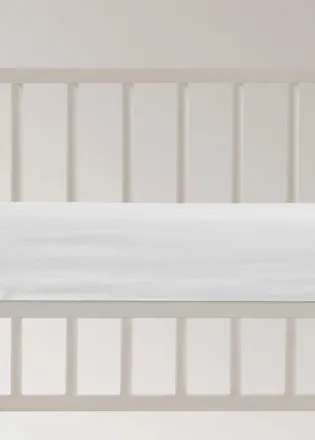 Mango Drap plat berceau percale garment-washed blanc - Home - 60x120x15cm - MANGO HOME