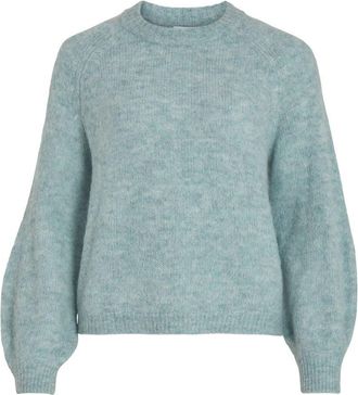Vila Damen Vijamina O-neck L/S Knit Top, Noos Strickpullover, Tourmaline, XXL EU