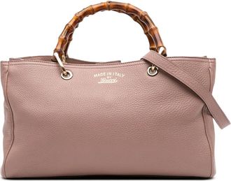 Gucci Hobo Bags - Medium Calfskin Bamboo Shopper Satchel - Gr. unisize - in Gold - für Damen