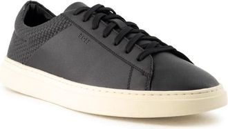 HUGO BOSS Herren Sneaker schwarz Glattleder