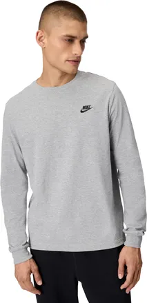 Nike Nike Mens Sportswear Sweatshirt, DK Grey Heather/Black, M/T