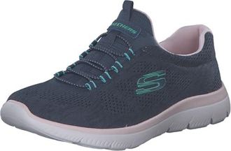 Skechers Summits Fun Flare Baskets pour Femme, Bleu Marine, 42 EU