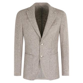 L.B.M. 1911 Jersey Jacke Pied De Poul - - Jackets - Herren - Grau - L