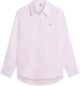 Tommy Hilfiger Damen Bluse aus Leinen Regular Fit