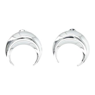 Marine Serre Femme, Accessoires, Gris, Taille: ONE Size Ensemble de boucles doreilles clous Lune C&eacute;leste