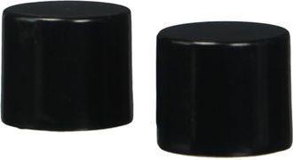 Gardinia 33176 Endkappe für Gardinenstangen für zweiten Lauf, Serie Chicago, Durchmesser 20 mm, schwarz