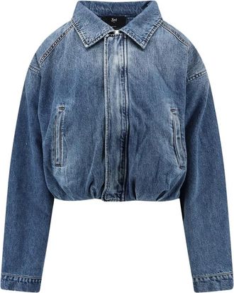 3x1 Klassische Denimjacke mit Kragen - - Jackets - Damen - Blau - S