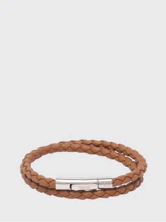 Tod's MyColors Armband aus geflochtenem Kalbsleder mit graviertem Logo