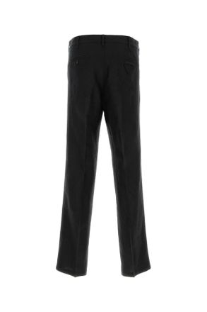 Prada Mens Linen Trouser Black