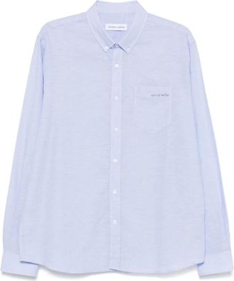 Maison Labiche Homme, Chemises, Bleu, Taille: XS Chemise Bleu Clair &agrave; Boutons