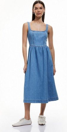 Koton Jeanskleid Denim Midi L&auml;nge Jeanskleid