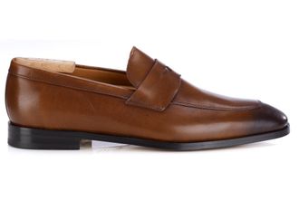 Bexley Cannero - Mocassin homme marron patin&eacute;