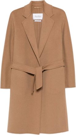 Max Mara Aceri Mantel mit Bindeg&uuml;rtel - Braun
