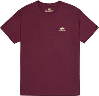 Alpha Industries Alpha Industries Herren Basic T Small Logo T-Shirt, Dark Cherry, XXL