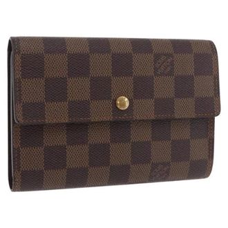 Louis Vuitton Portefeuille Damier Ebene Pre-owned - Femme - Pre-owned - Brun - Taille: ONE Size