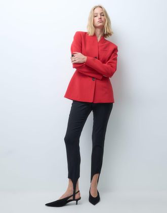 Asos taillierter Blazer mit formgebender H&uuml;fte in Rot