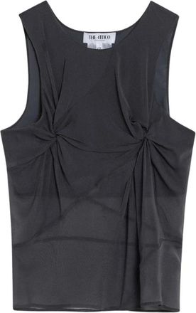 The Attico Femme, Tops, Gris, Taille: 38 FR Sheer Panel Tank Top