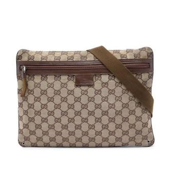 Gucci Sac bandouli&egrave;re en toile Pre-owned - Femme - Pre-owned - Beige - Taille: ONE Size