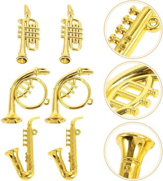 Aboofan 18 Kleiner Musikinstrumente aus Kunststoff zum Aufh&auml;ngen Miniatur Instrumenten Satz Bunt Dekorative Anh&auml;nger f&uuml;r Konzert und B&uuml;hnen Dekoration