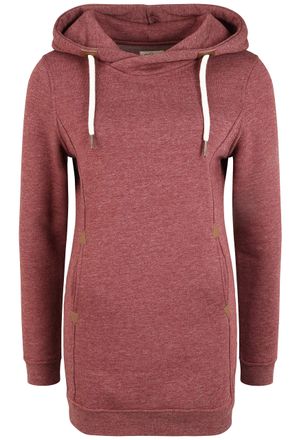 Oxmo OXVicky Damen Sweat Hoodie Long Pullover Kapuzenpullover mit Kapuze Kordelzug Regular fit, Größe:XS, Farbe:Wine R Mel (7989853)