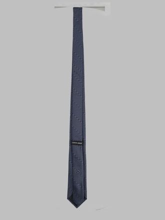 Giorgio Armani Jacquard Silk Necktie - Blue