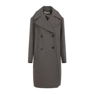 Dries Van Noten Neutrale Wollmischung Mantel Aw25 - - Coats - Damen - Grau - S