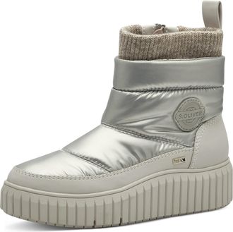 s.Oliver Damen Stiefel ohne Absatz Wasserabweisend Vegan, Gold (Champagne), 40 EU