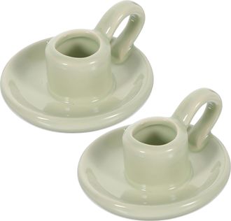 Cabilock 2st&uuml;cke Kerzenst&auml;nder Kerzenhalter Keramik Kerzenst&auml;nder F&uuml;r Esstisch Keramikornament